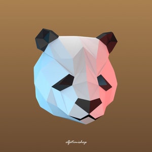 Panda Head Template, DIY Gift Idea, DIY Printable Animal Mask, Instant ...