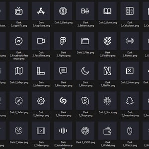 Dark IOS 16 App Icon Bundle, Ios App Icons, Ios Icons, Ios Icon Pack ...