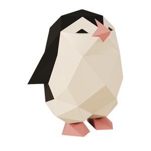 Penguins Papercraft Template, Papercraft Pattern, Animal Papercraft ...