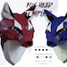 Fox Head Template - Papercraft Template, Papercraft Fox Head, Fox Head ...