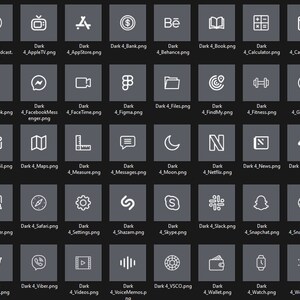 Dark IOS 16 App Icon Bundle, Ios App Icons, Ios Icons, Ios Icon Pack ...