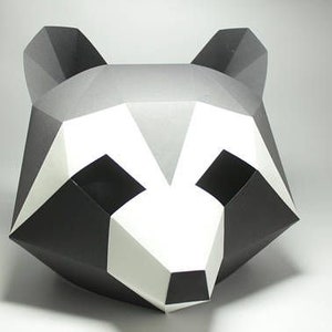 Raccoon Mask Template - Paper Mask, Papercraft Mask, Masks, 3d Mask ...