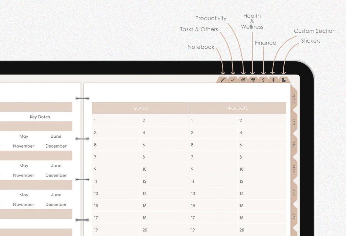 Digital Planner 2022 2023 Digital Planner Goodnotes Digital - Etsy