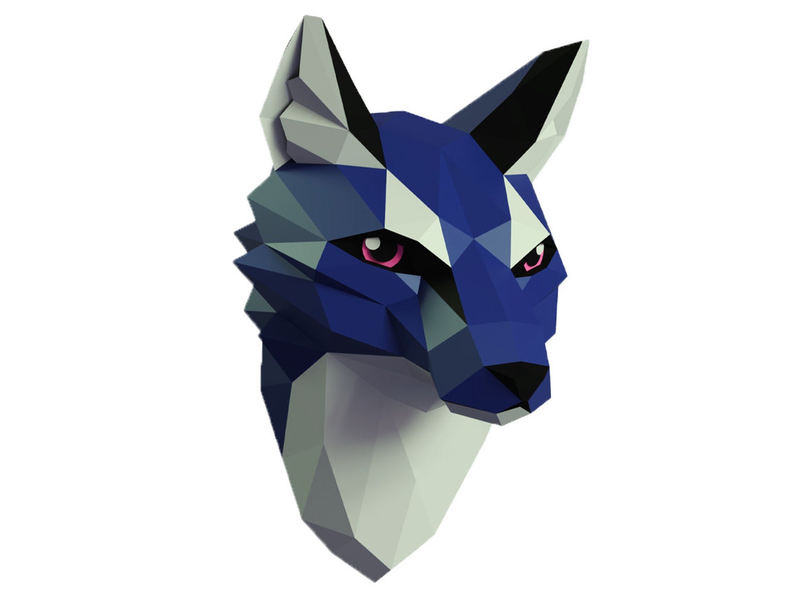 Fox Head Papercraft Template – Low Poly 3D Sculpture (DIY) - Etsy