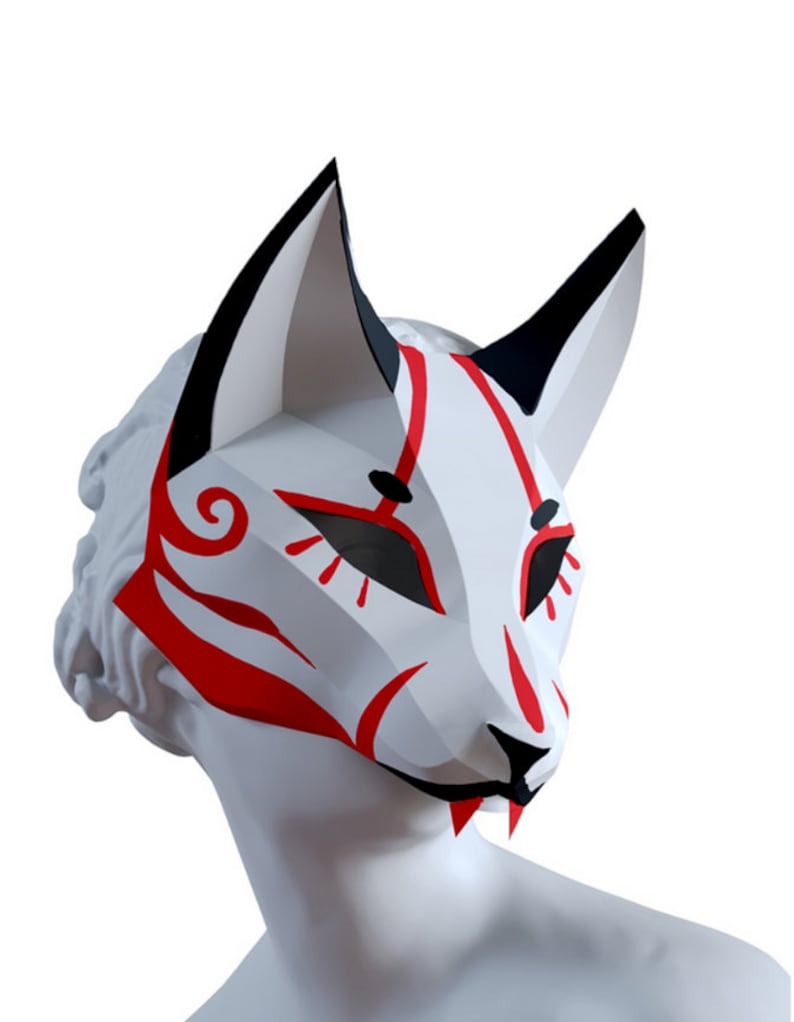 Fox Mask Template Paper Mask Papercraft Mask Masks 3d - Etsy UK