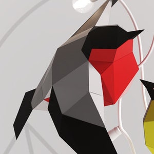 Papercraft Birds, How to Make 3D Paper Craft, Paper Sculpture Pattern ...