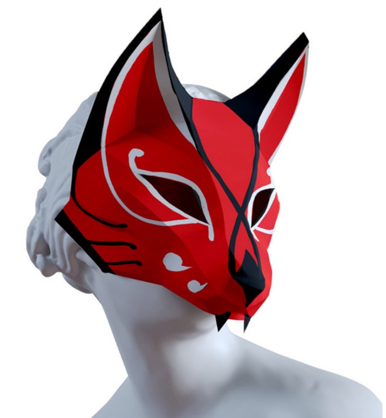 Fox Mask Template Paper Mask Papercraft Mask Masks 3d - Etsy