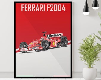 Ferrari F2004 Poster - Etsy