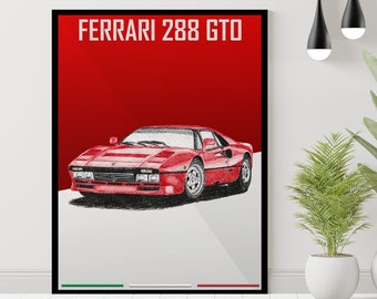 Ferrari 288 Gto Poster - Etsy