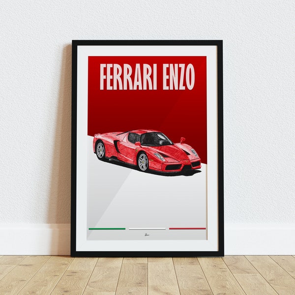Enzo Ferrari Poster - Etsy