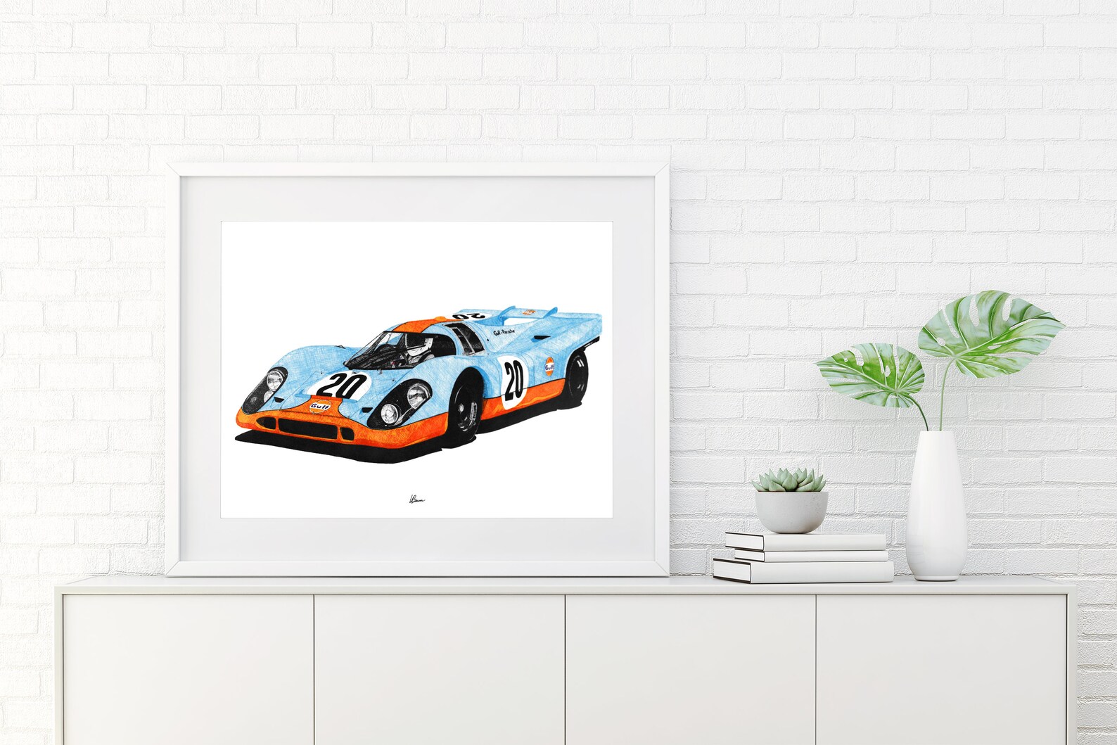 Porsche 917 Gulf Livery Print Racing Icons: Le Mans Prototypes Wall Art ...