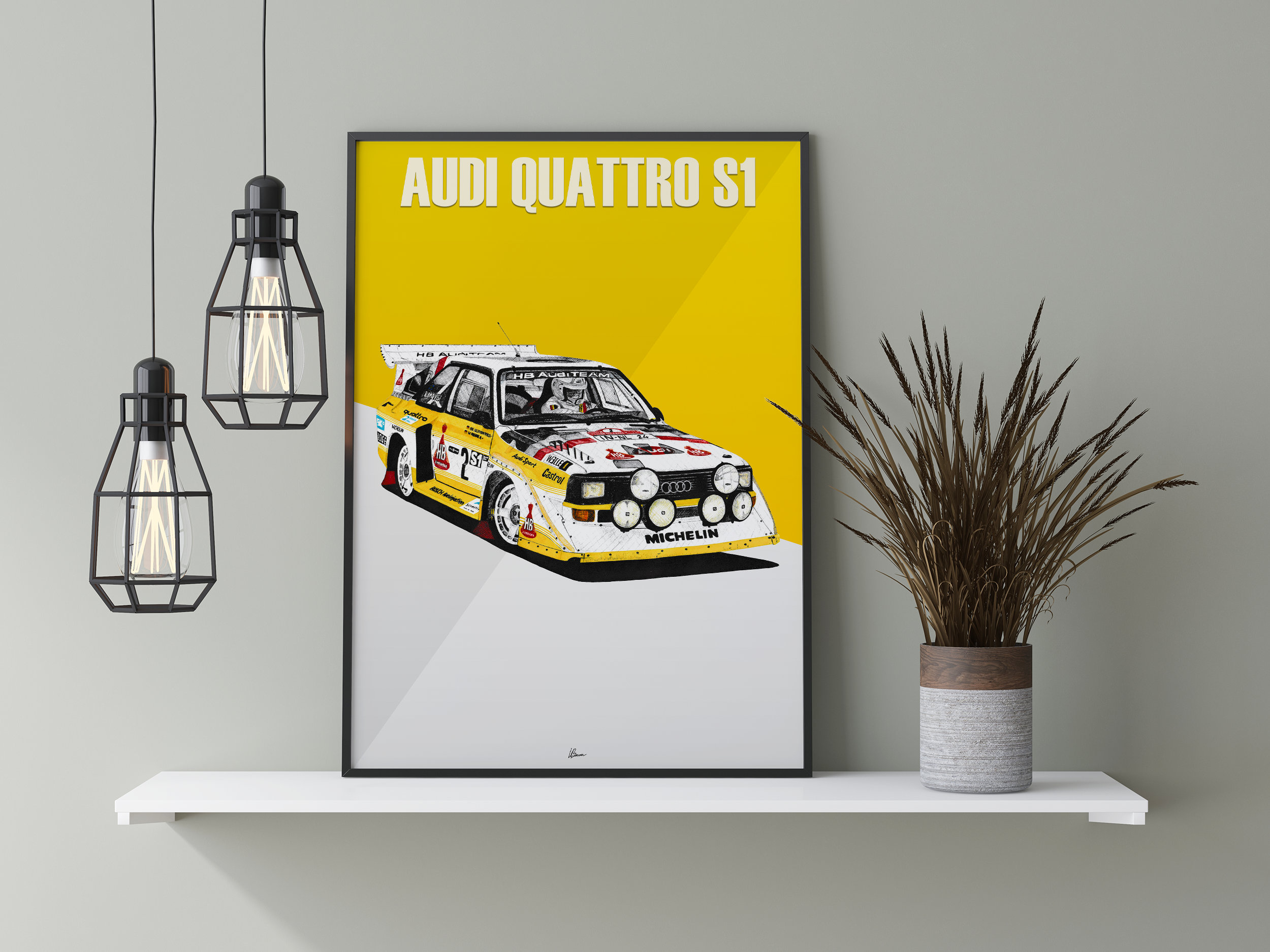 Audi Quattro S1 Poster Racing Icons: Rally Wall Art - Etsy