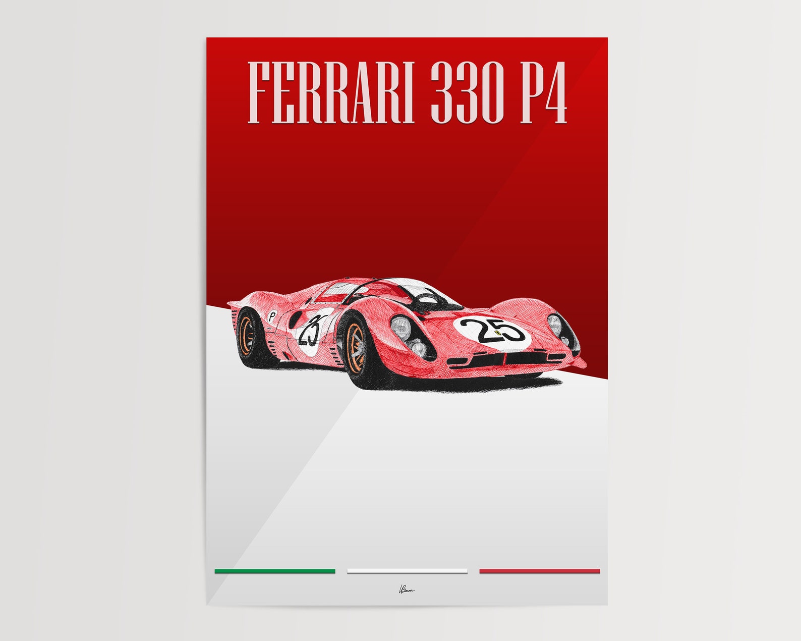 Ferrari 330 P4 Poster Racing Icons: Le Mans Prototypes Wall Art - Etsy