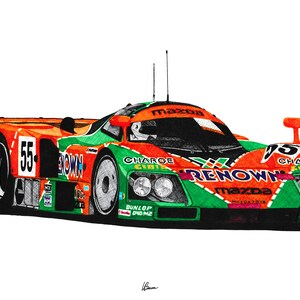 Mazda 787B Print Racing Icons: Le Mans Prototypes Wall Art - Etsy
