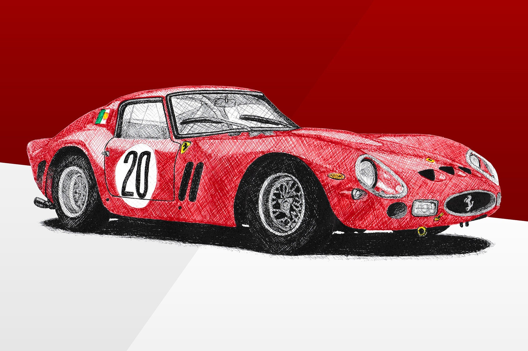 Ferrari 250 GTO Poster Racing Icons: GT Legends Wall Art - Etsy