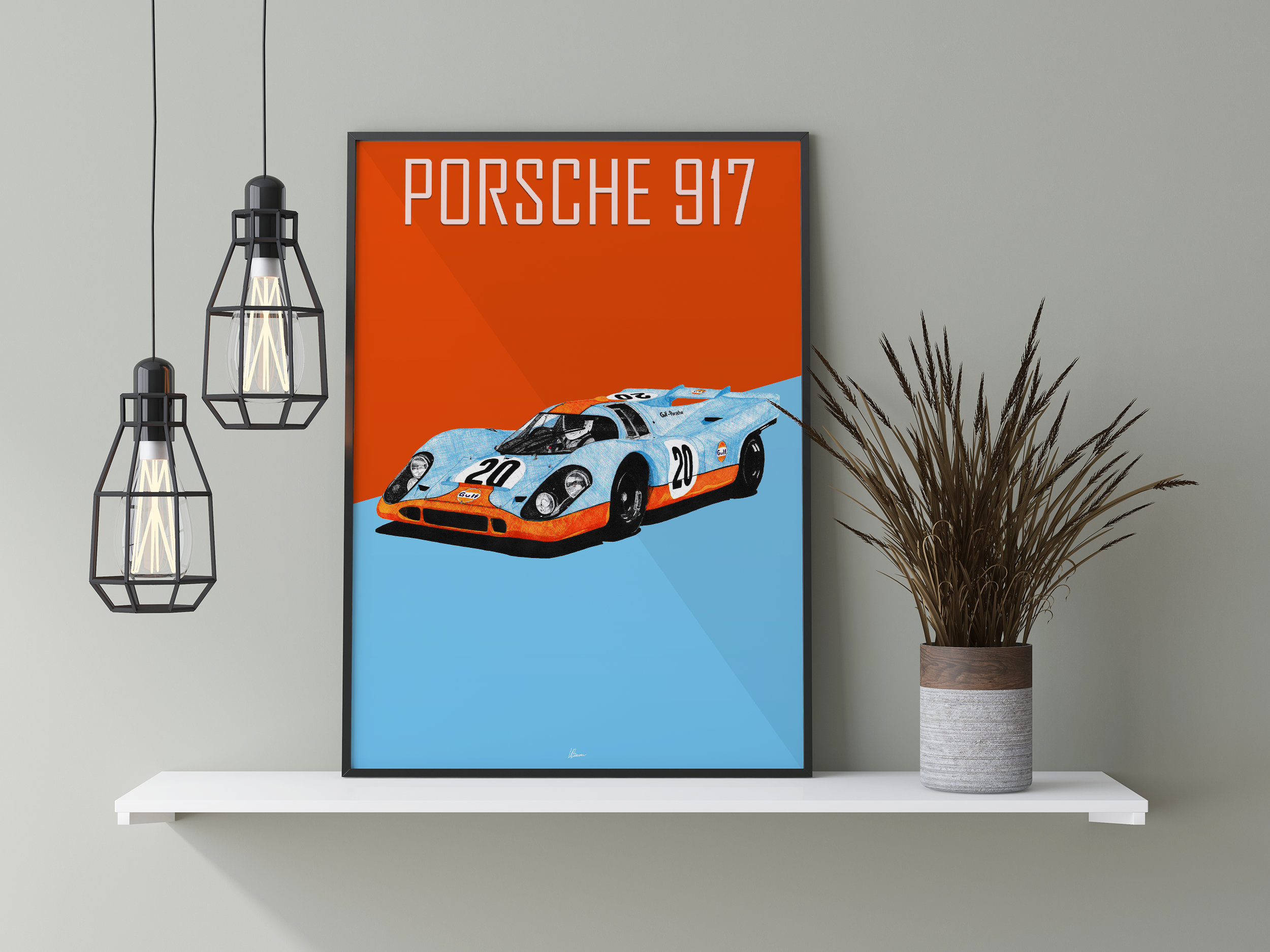 Porsche 917 Gulf Livery Poster Racing Icons: Le Mans Prototypes Wall ...