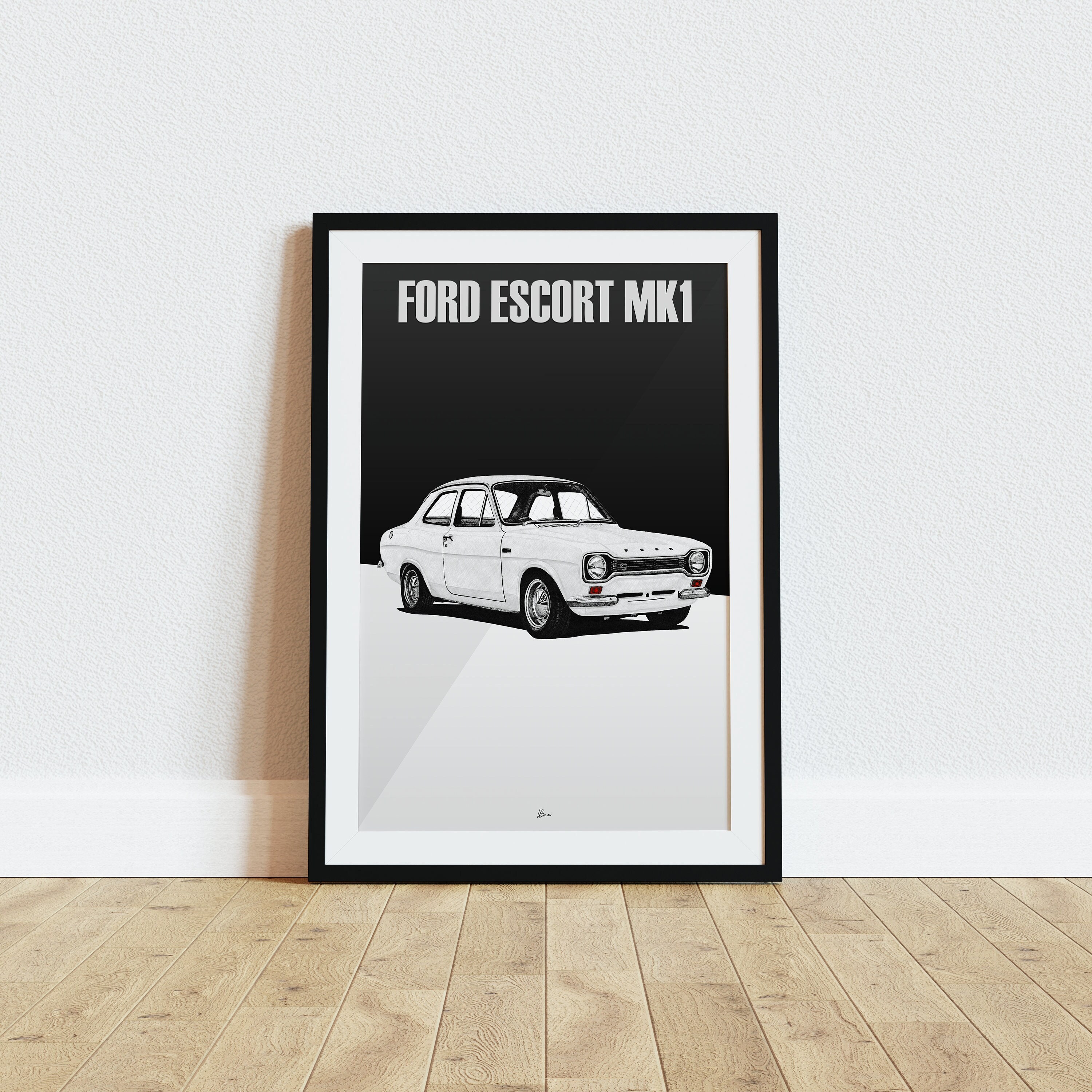 Ford Escort Mk1 Poster White 1960s Classics Wall Art - Etsy