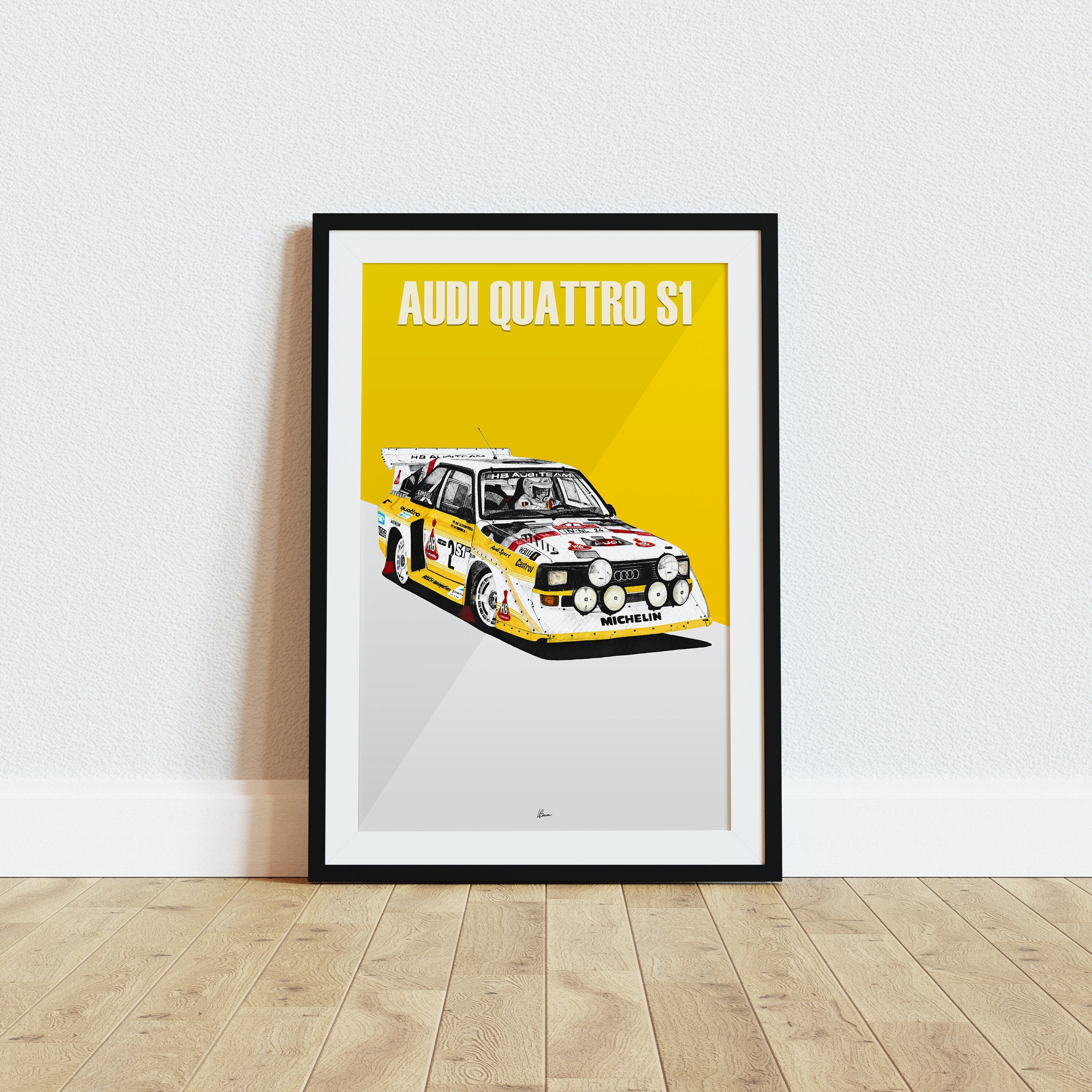 Audi Quattro S1 Poster Racing Icons: Rally Wall Art - Etsy