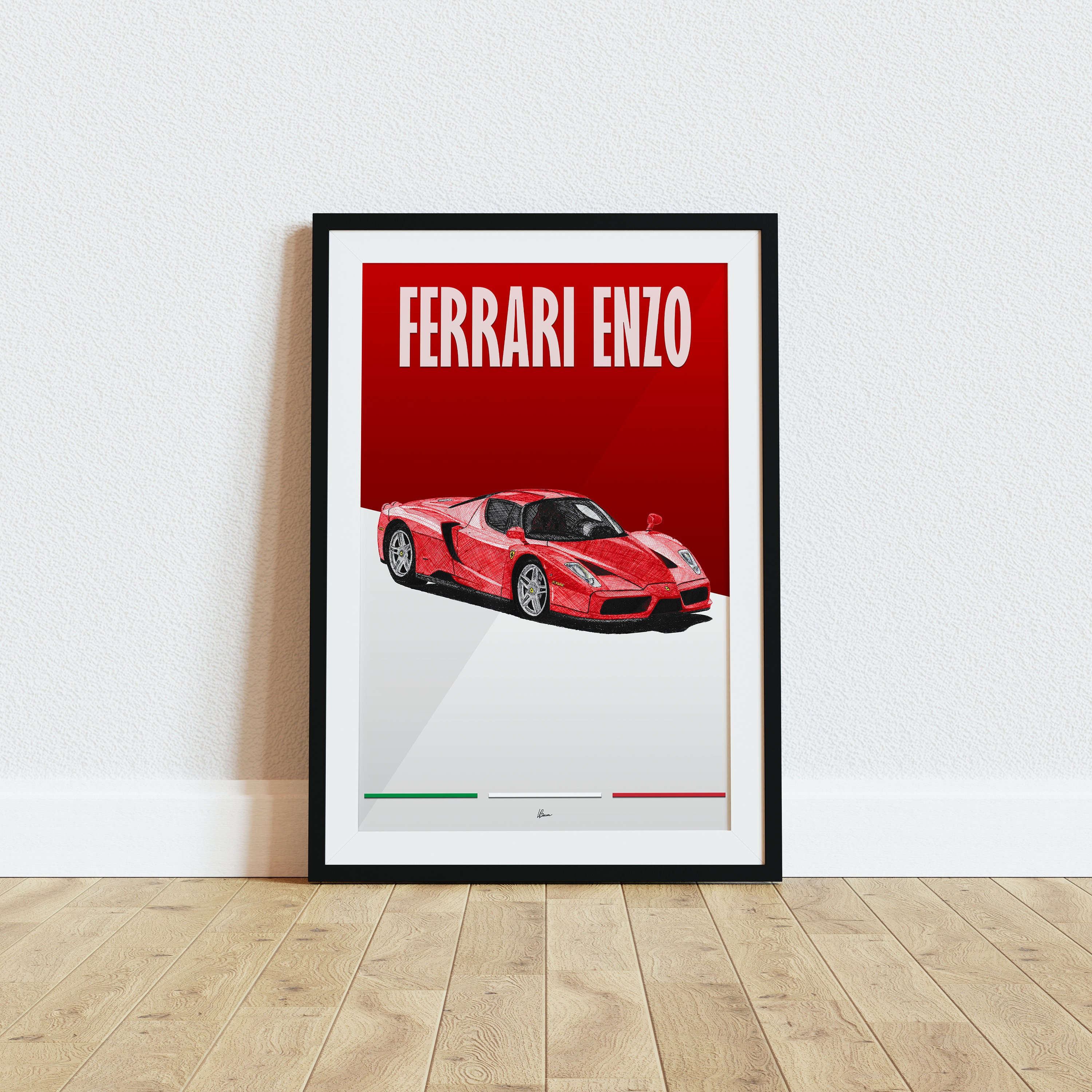 Ferrari Enzo Poster Red 2000s Modern Supercars Wall Art - Etsy