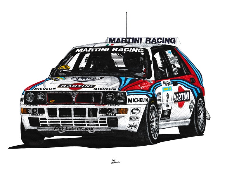 Lancia Delta HF Integrale Print Racing Icons: Rally Wall Art - Etsy