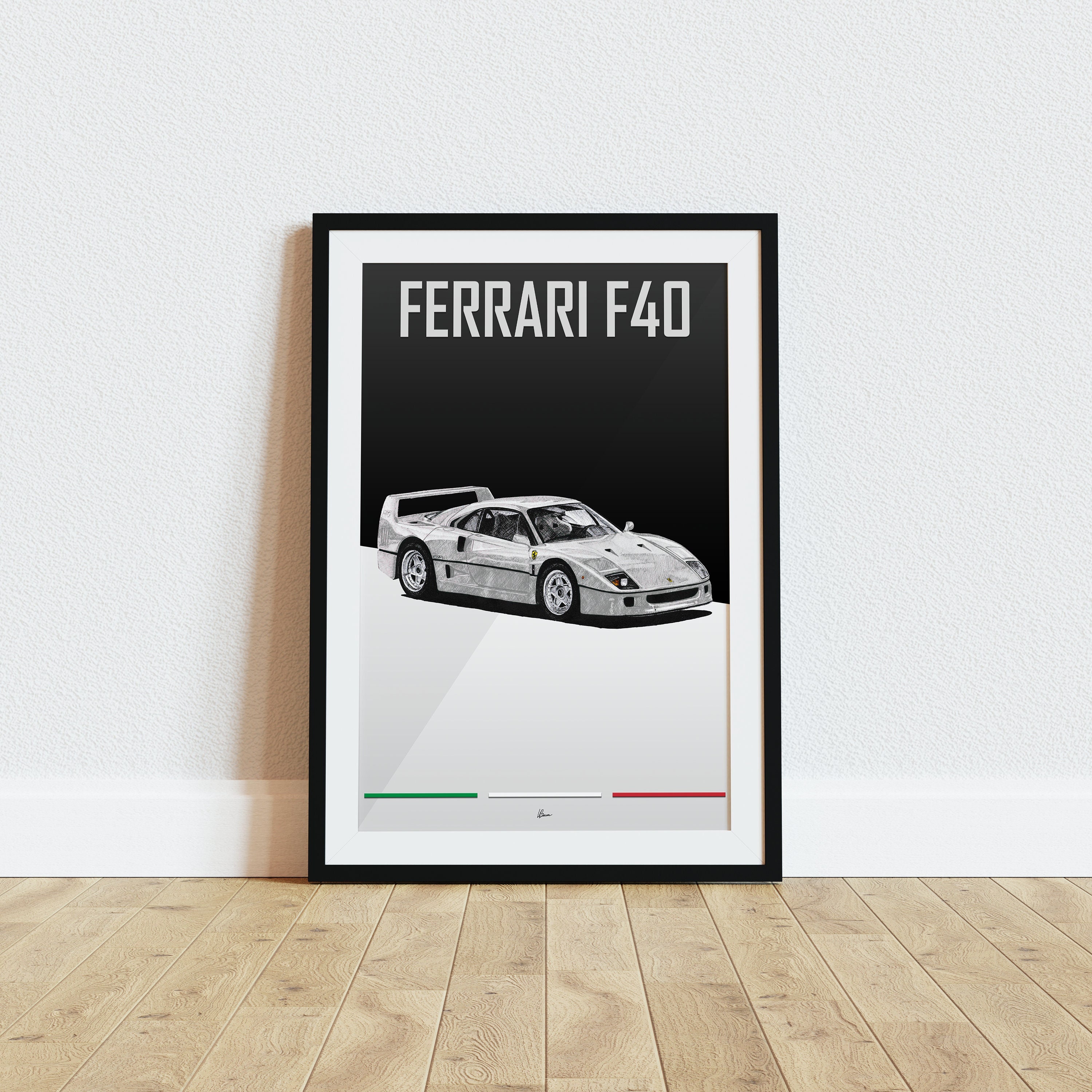 Ferrari F40 Poster White 1980s Classic Supercars Wall Art - Etsy