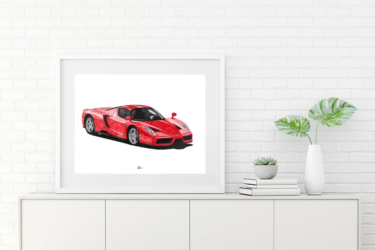 Ferrari Enzo Print 2000s Modern Supercars Wall Art - Etsy