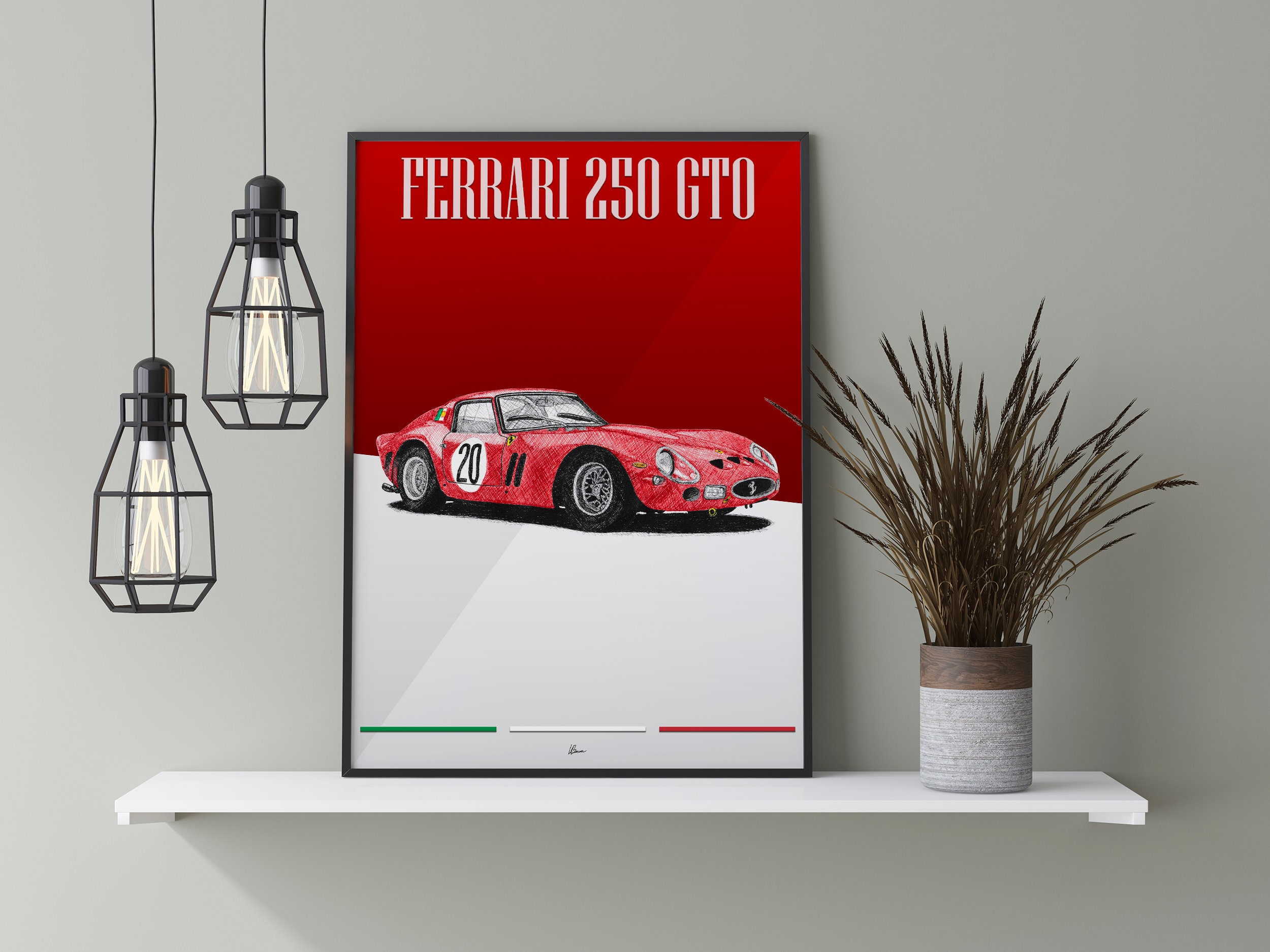 Ferrari 250 GTO Poster Racing Icons: GT Legends Wall Art - Etsy