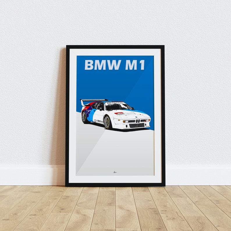 BMW M1 Poster Racing Icons: Procar Wall Art - Etsy
