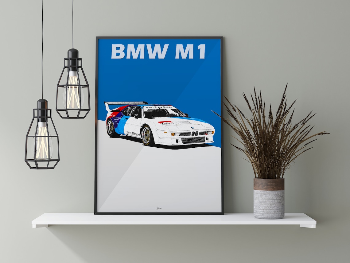 BMW M1 Poster Racing Icons: Procar Wall Art - Etsy