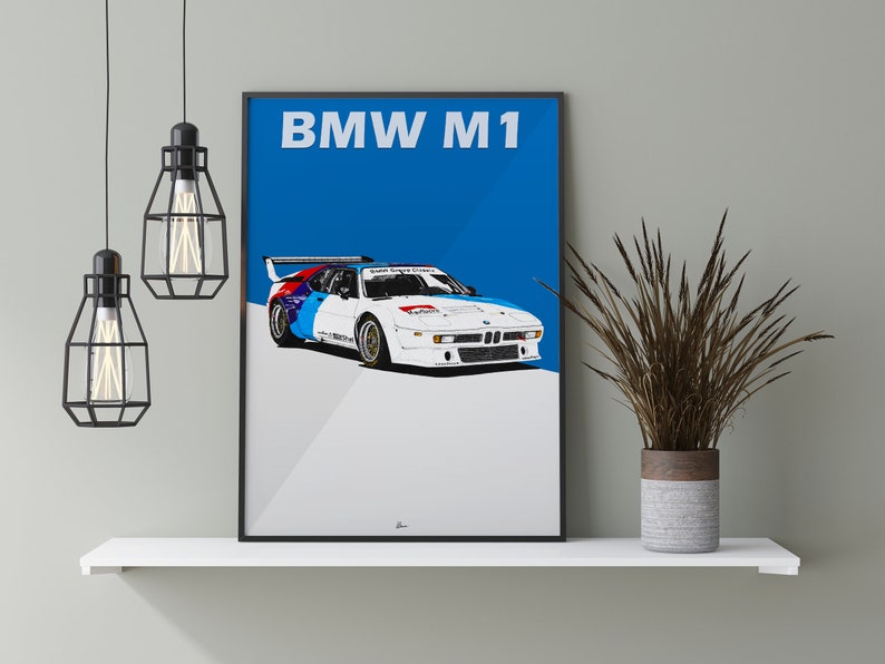 BMW M1 Poster Racing Icons: Procar Wall Art - Etsy