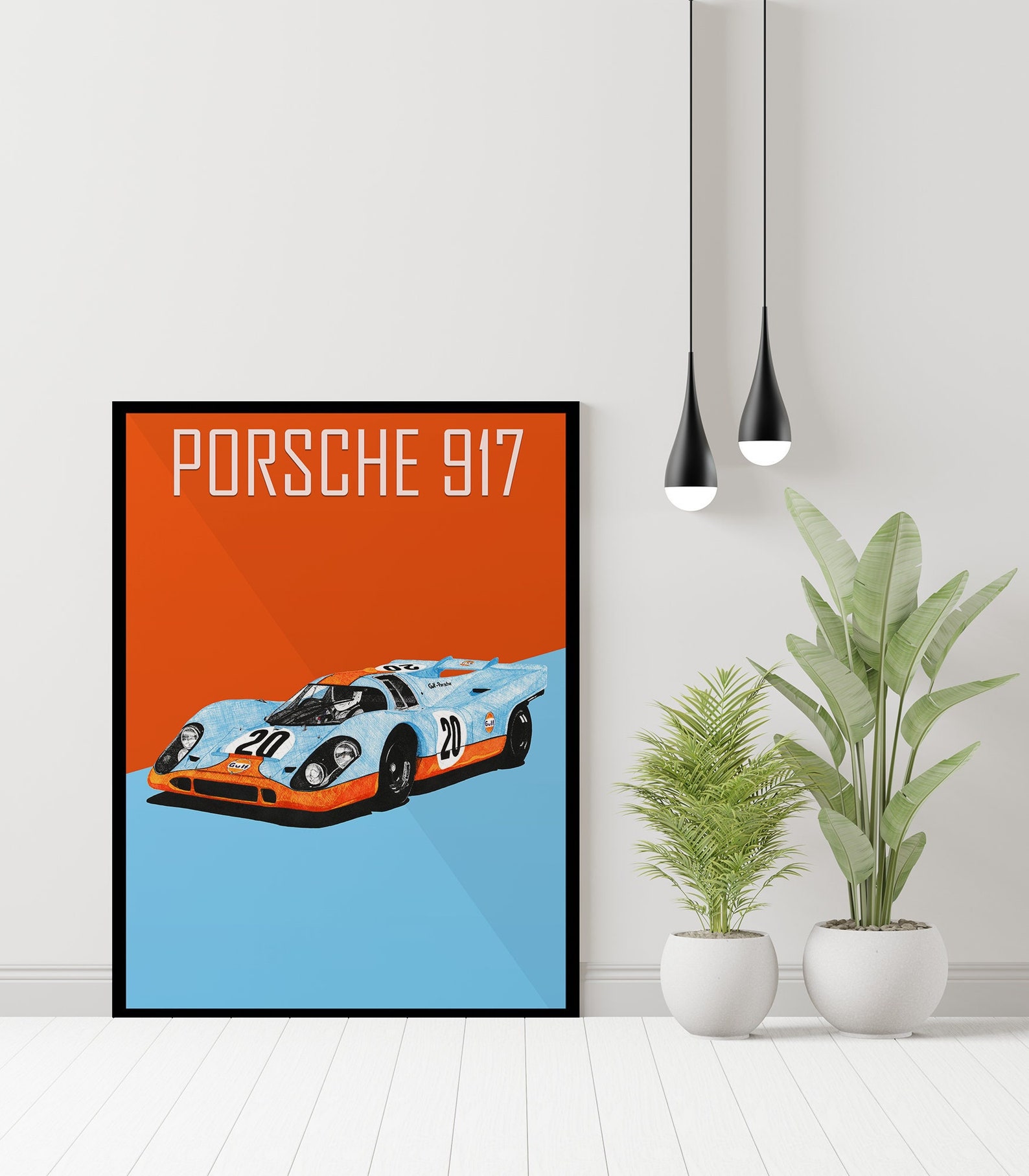 Porsche 917 Gulf Livery Poster Racing Icons: Le Mans Prototypes Wall ...