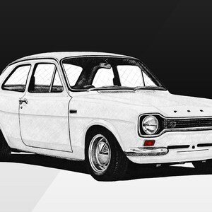 Ford Escort Mk1 Poster White 1960s Classics Wall Art - Etsy