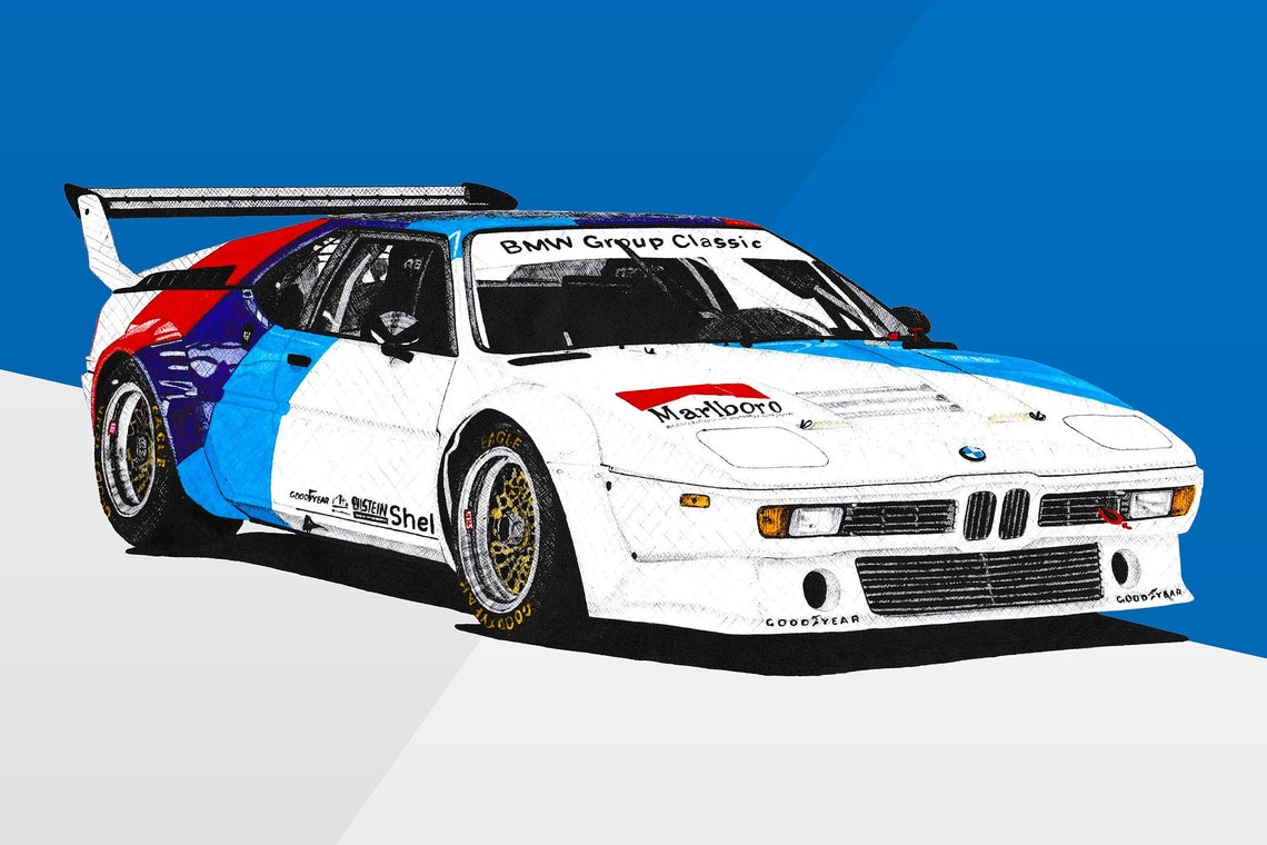 BMW M1 Poster Racing Icons: Procar Wall Art - Etsy