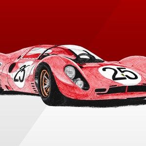 Ferrari 330 P4 Poster Racing Icons: Le Mans Prototypes Wall Art - Etsy
