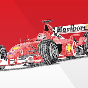 Ferrari F2004 Poster Racing Icons: Formula One Wall Art - Etsy Canada
