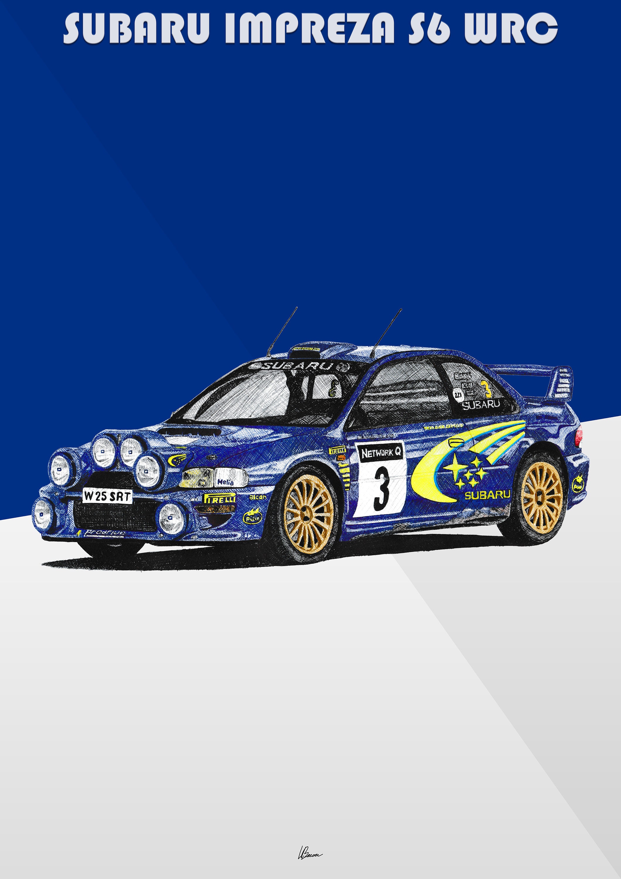 Subaru Impreza S6 WRC Poster Racing Icons: Rally Wall Art - Etsy