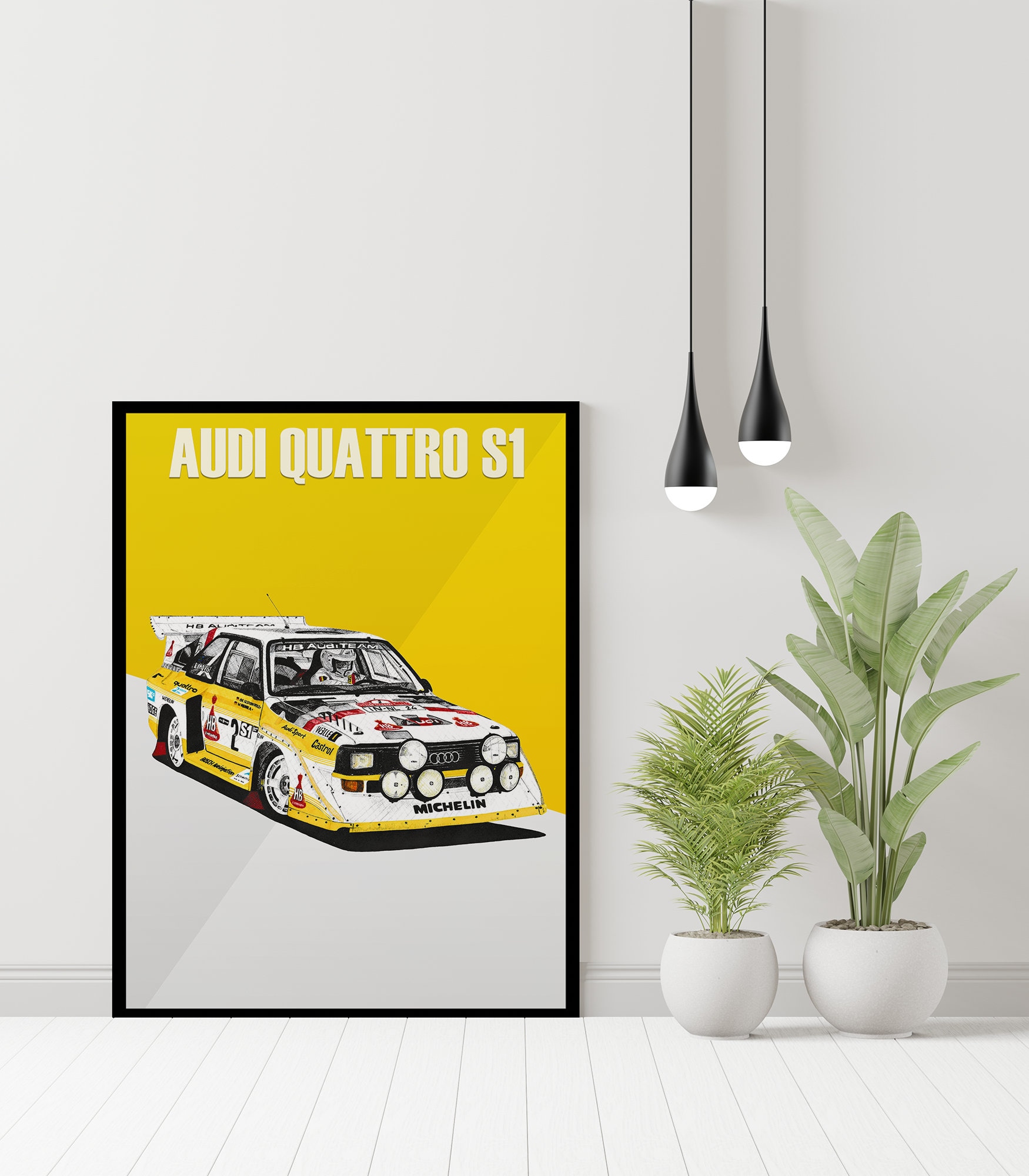 Audi Quattro S1 Poster Racing Icons: Rally Wall Art - Etsy