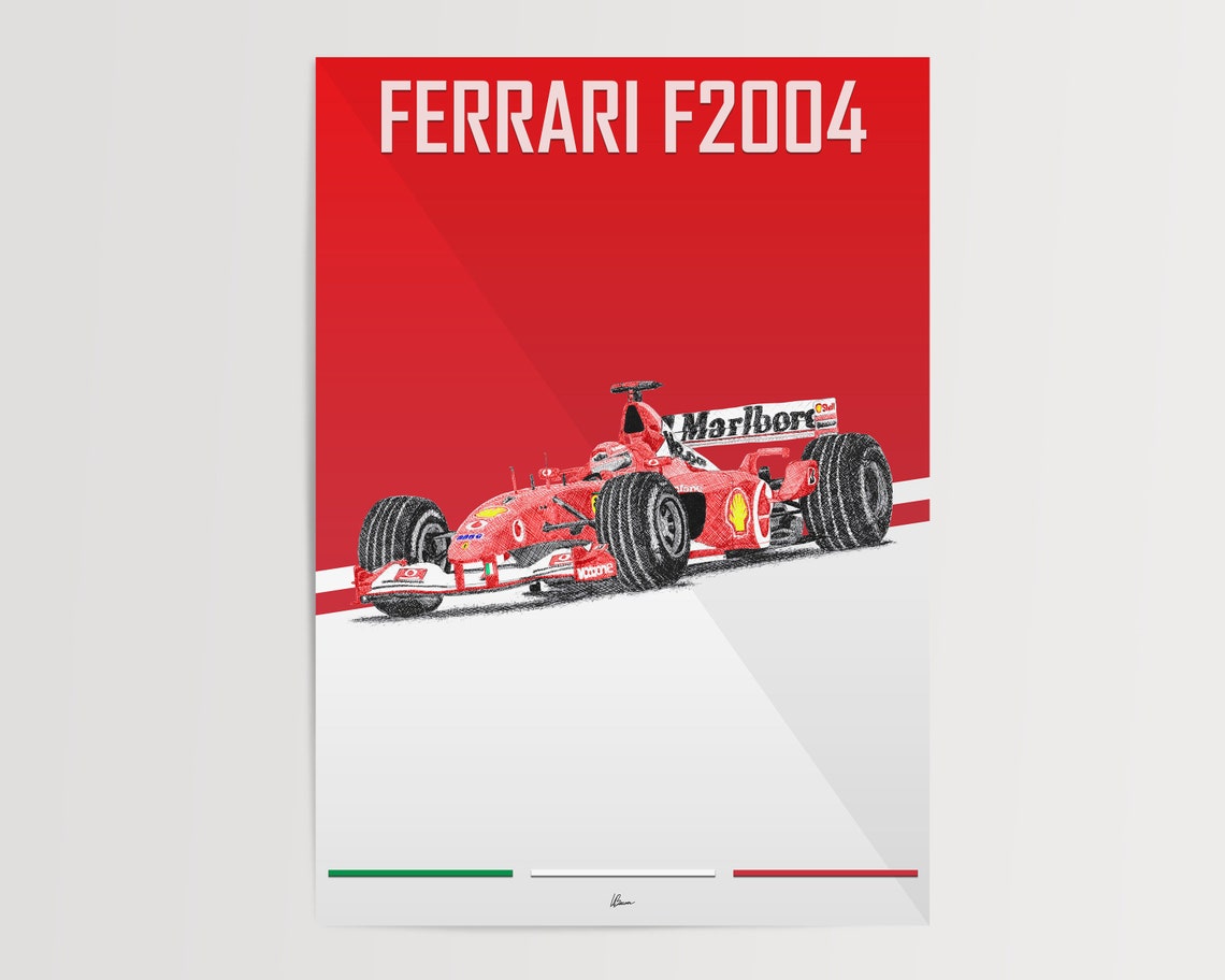 Ferrari F2004 Poster Racing Icons: Formula One Wall Art - Etsy Canada
