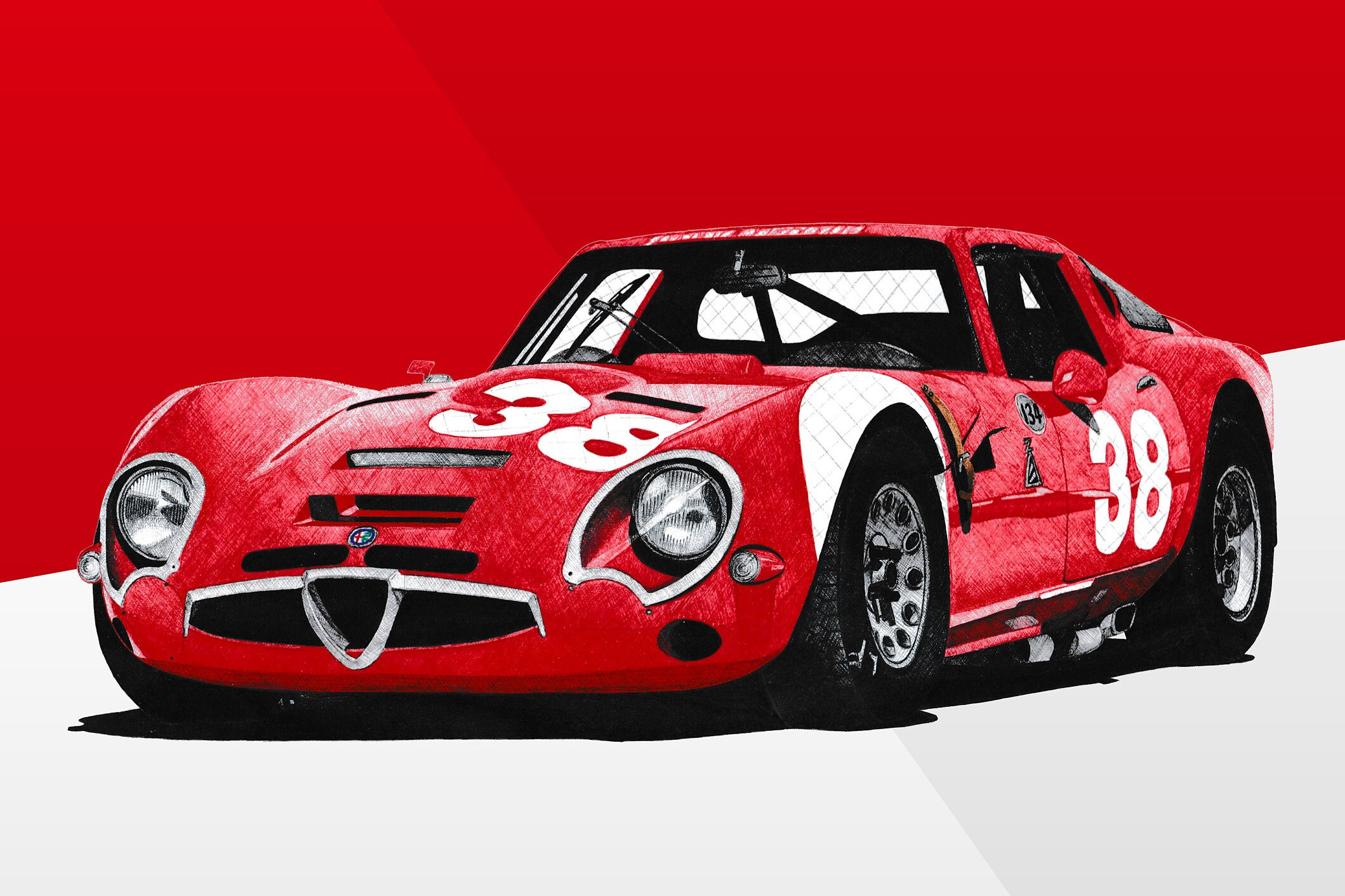 Alfa Romeo TZ2 Poster Racing Icons: GT Legends Wall Art - Etsy