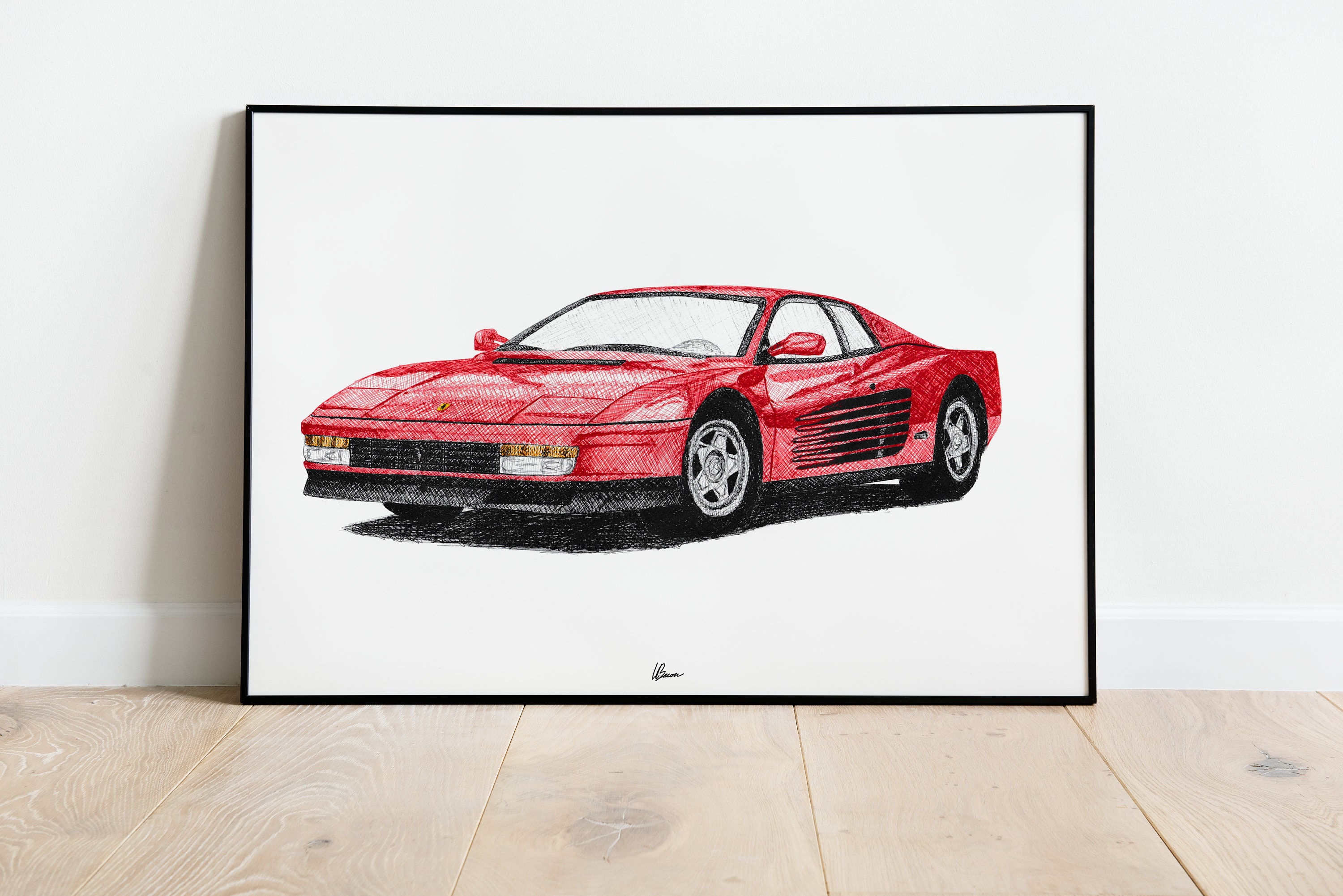 Ferrari Testarossa Print 1980s Classic Supercars Wall Art - Etsy