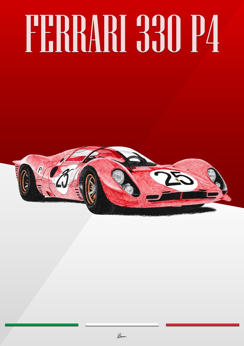 Ferrari 330 P4 Poster Racing Icons: Le Mans Prototypes Wall Art - Etsy