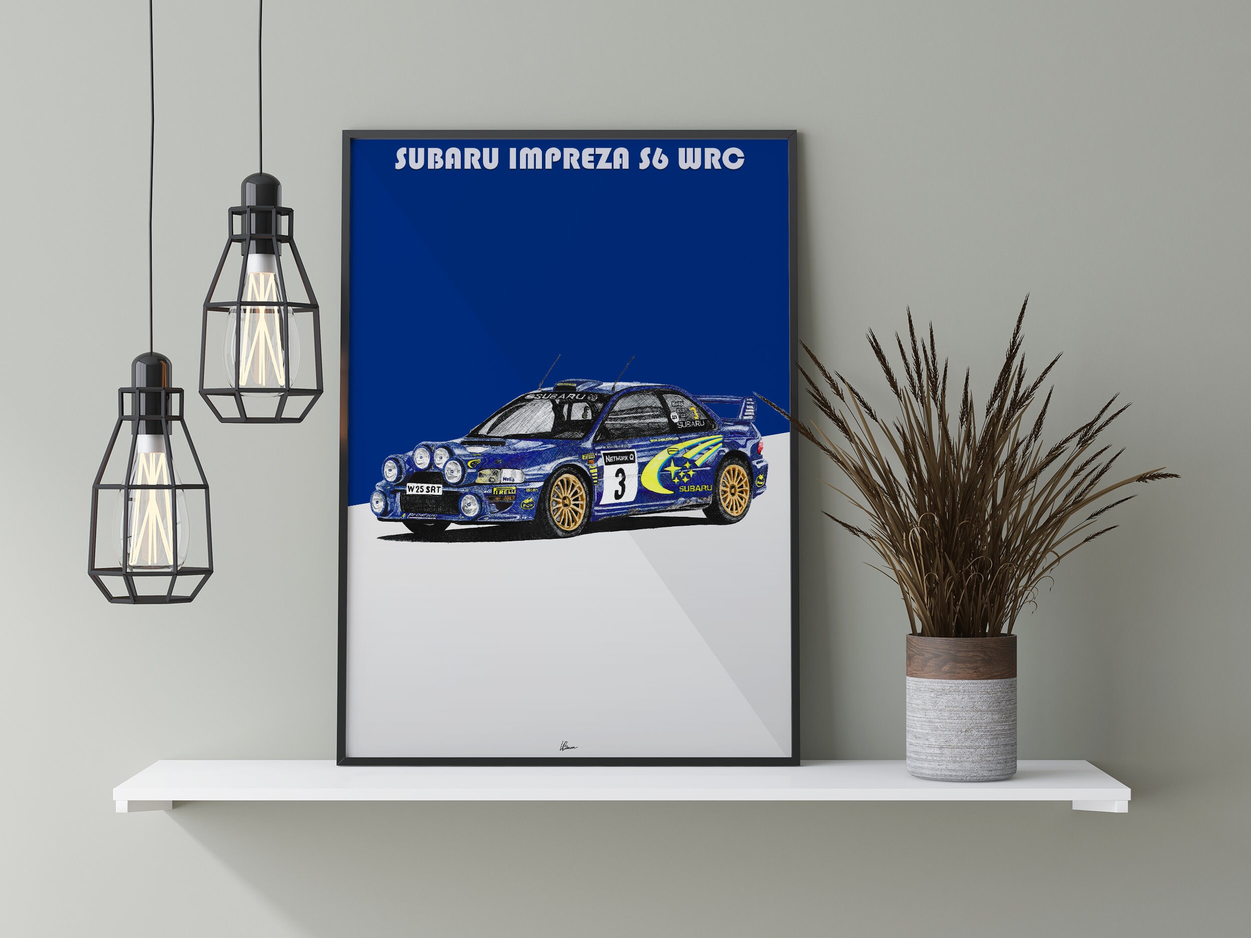 Subaru Impreza S6 WRC Poster Racing Icons: Rally Wall Art - Etsy