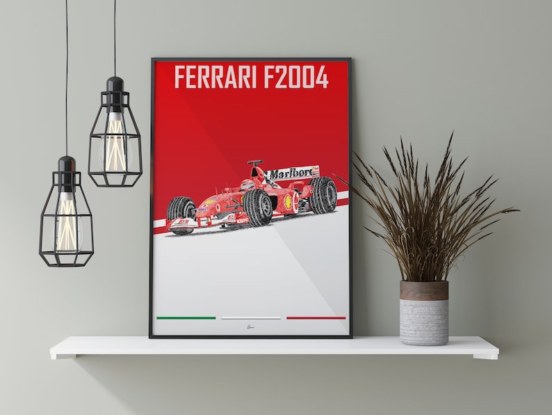 Ferrari F2004 Poster Racing Icons: Formula One Wall Art - Etsy