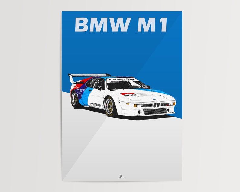 BMW M1 Poster Racing Icons: Procar Wall Art - Etsy