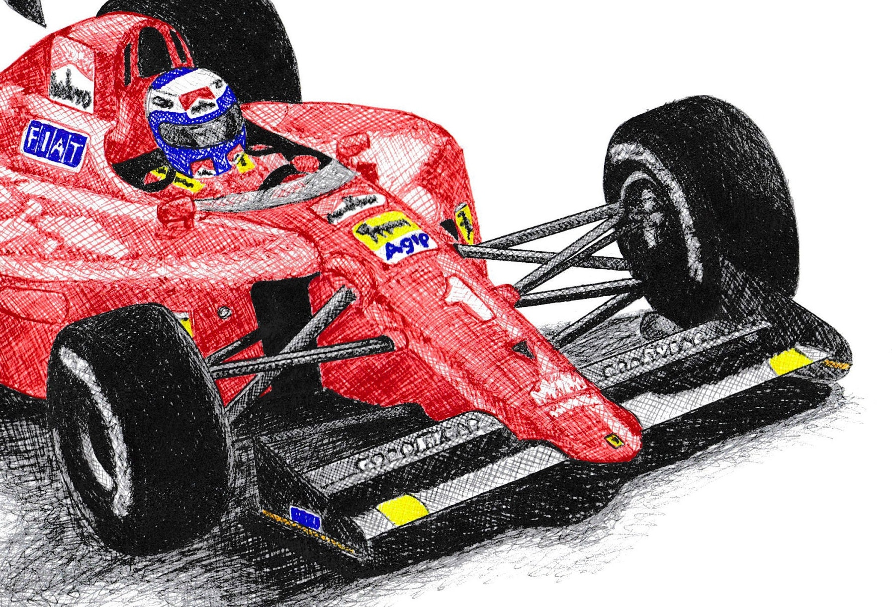 Ferrari 641 Print Racing Icons: Formula One Wall Art - Etsy