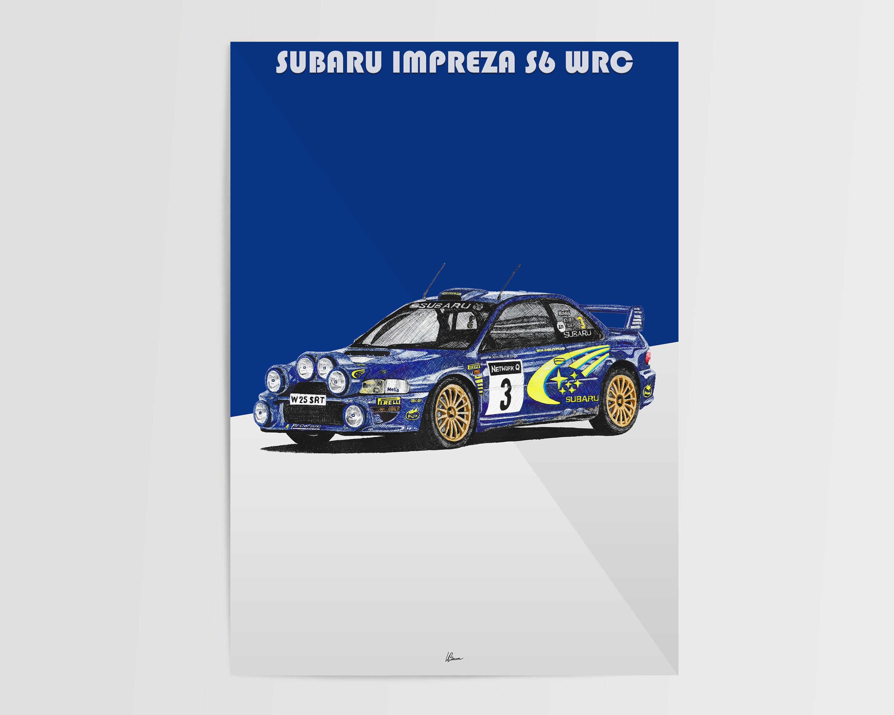 Subaru Impreza S6 WRC Poster Racing Icons: Rally Wall Art - Etsy
