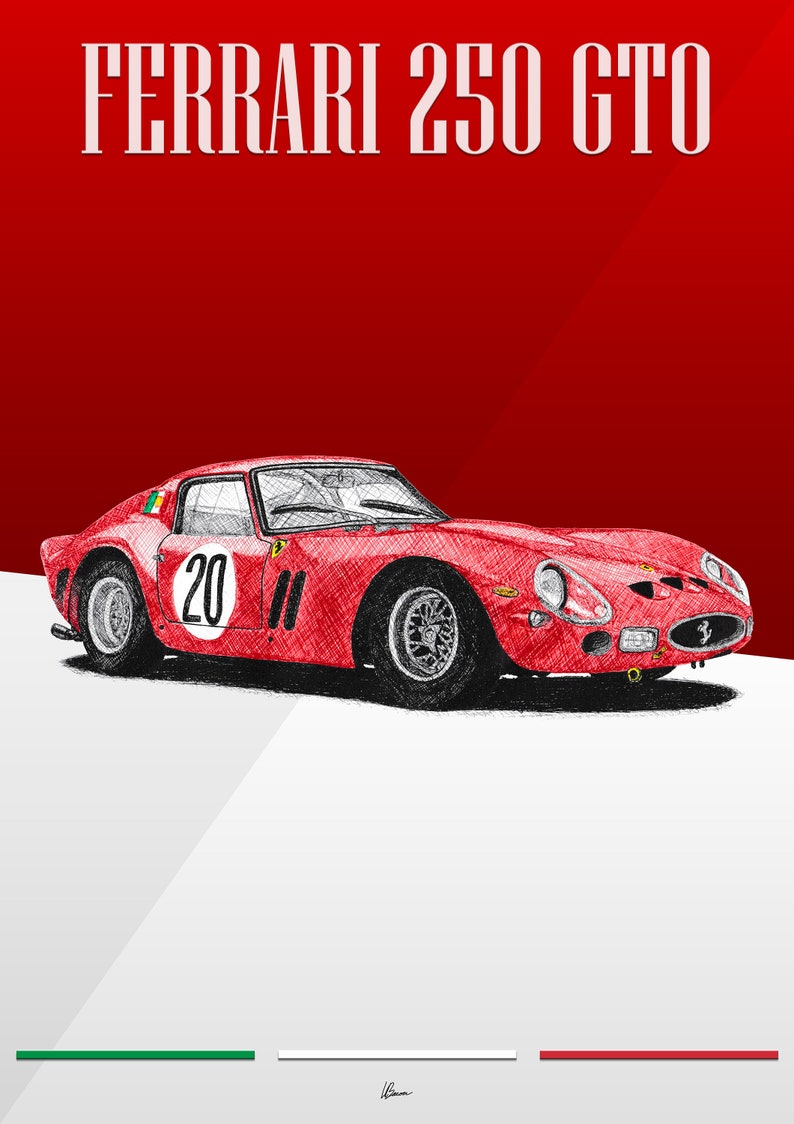 Ferrari 250 GTO Poster Racing Icons: GT Legends Wall Art - Etsy