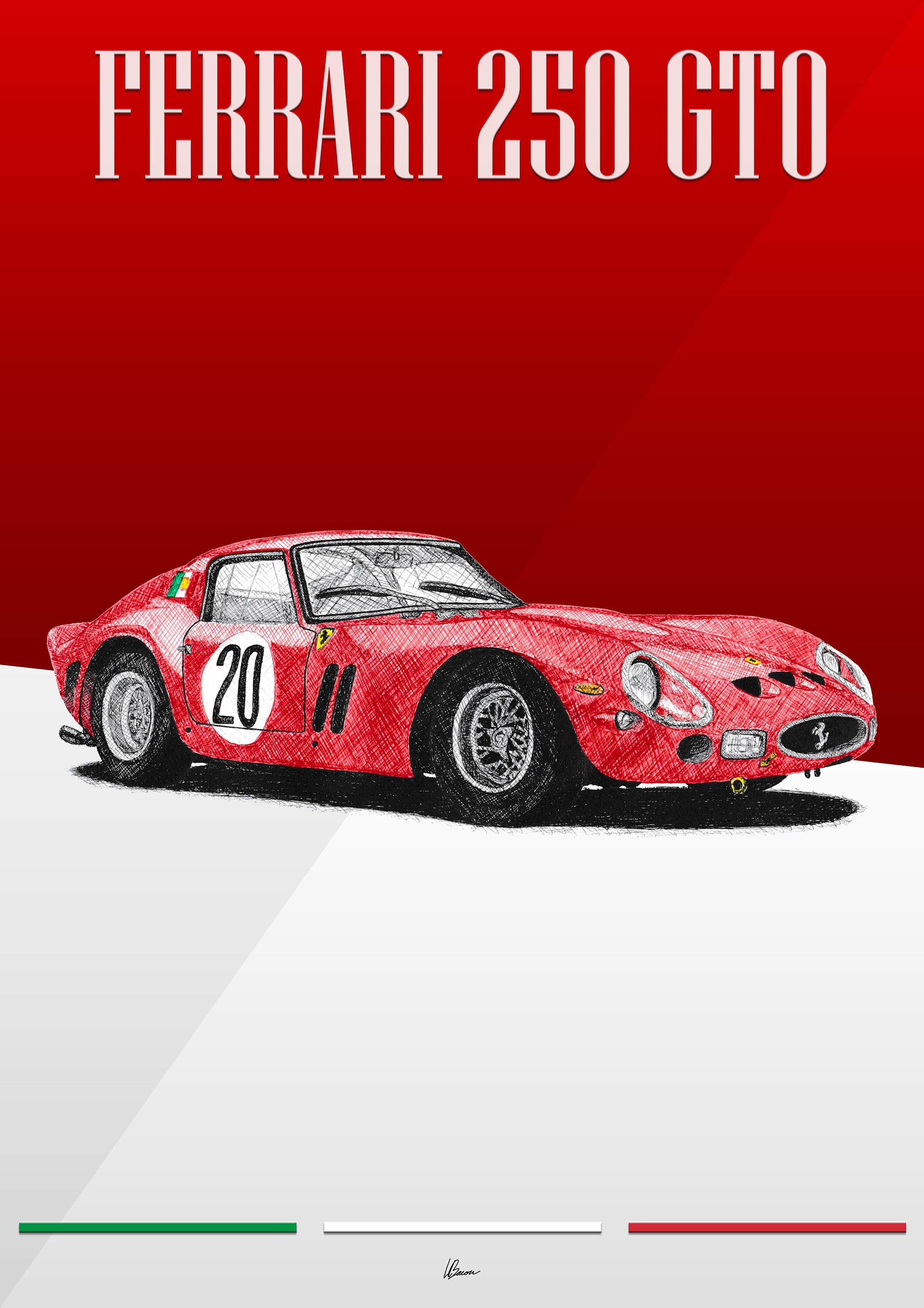 Ferrari 250 GTO Poster Racing Icons: GT Legends Wall Art - Etsy