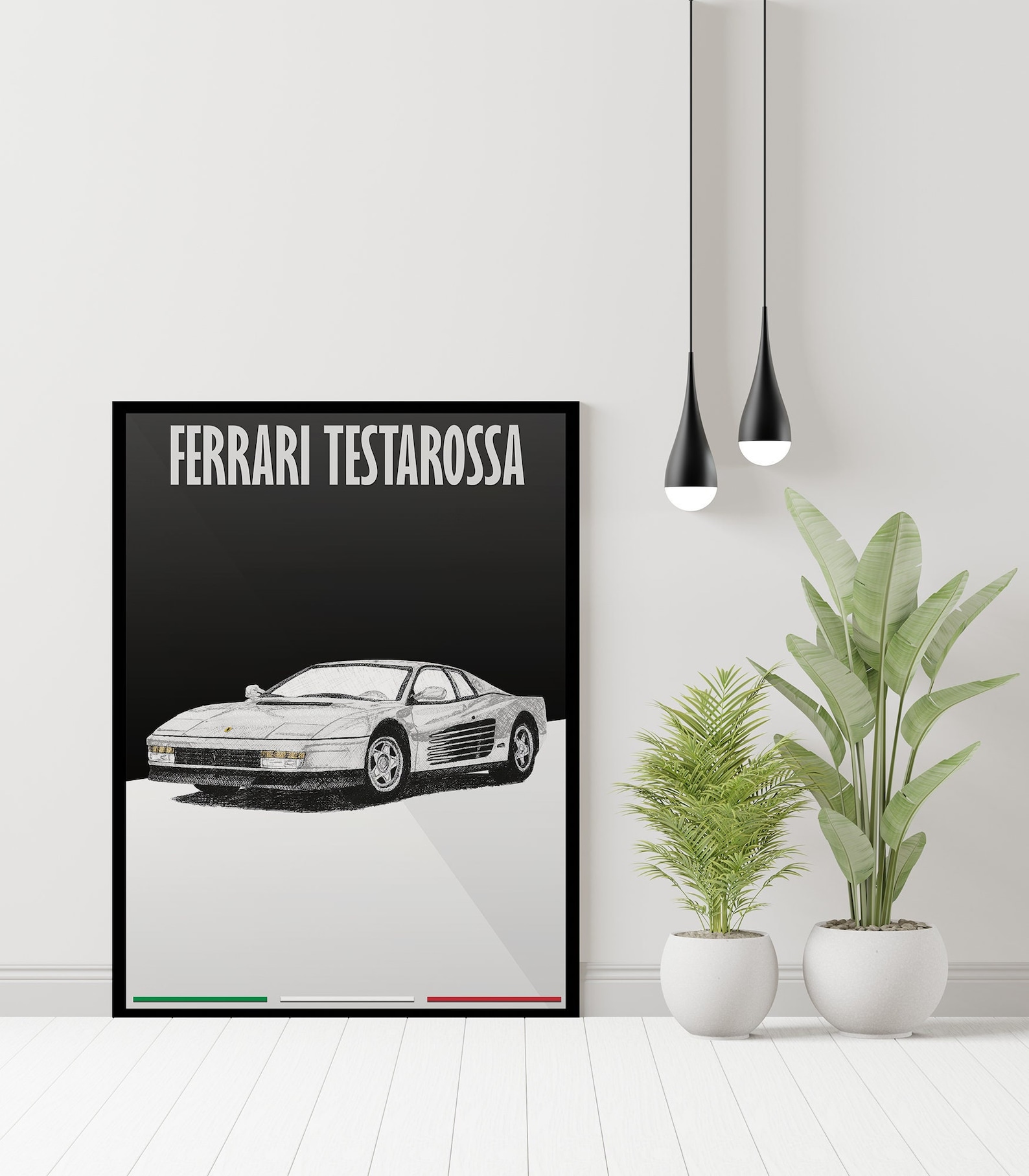 Ferrari Testarossa Poster White 1980s Classic Supercars Wall Art - Etsy
