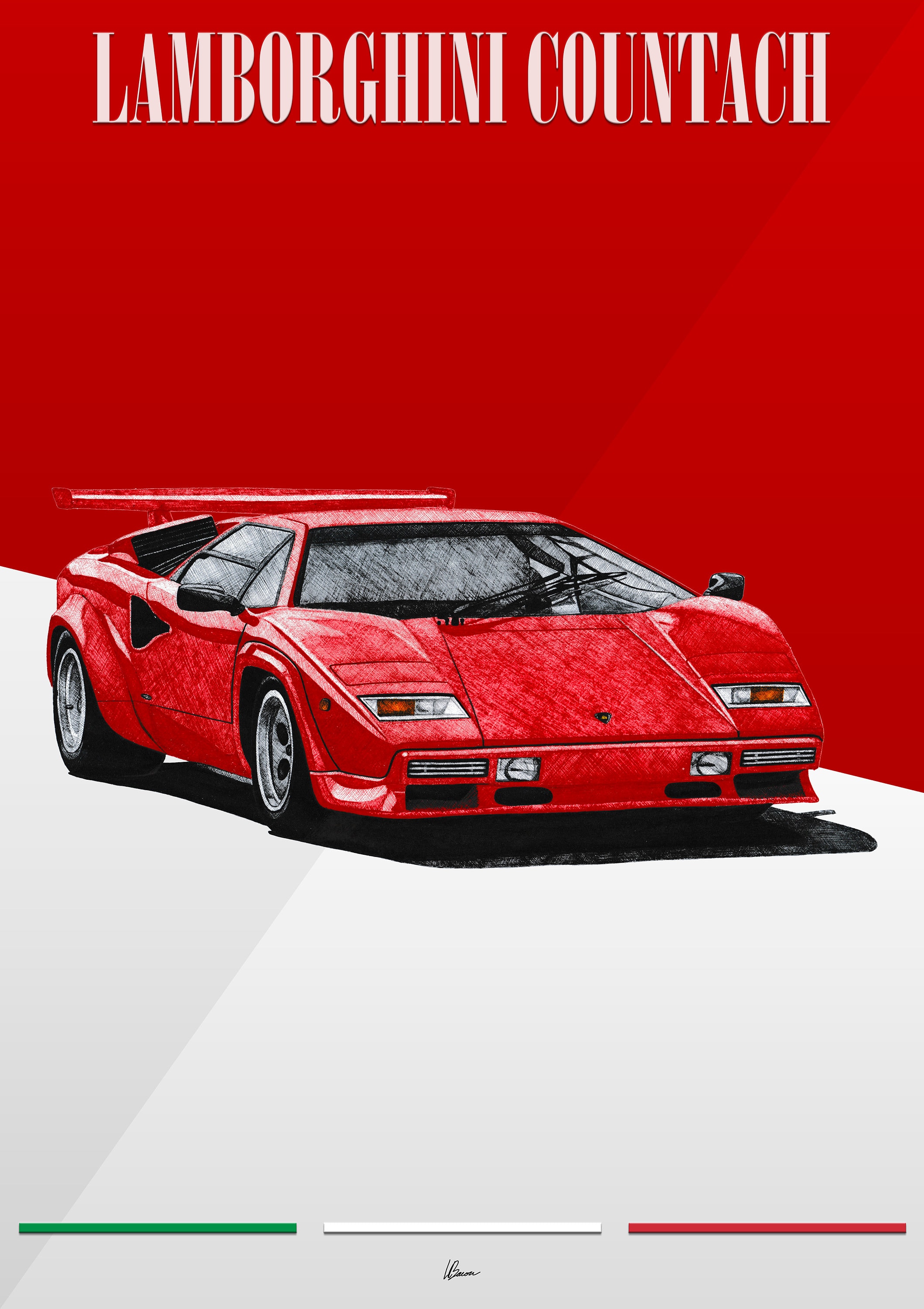 Lamborghini Countach Poster Lamborghini Countach 6 Foot Poster Etsy